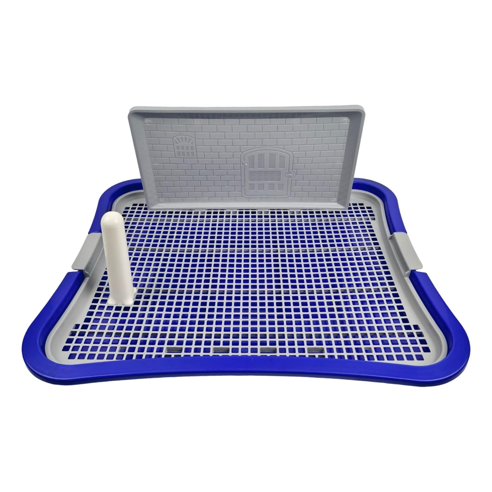Indoor Open Top Entry Dog Litter Pan with Mesh Grids for Puppy Small ...