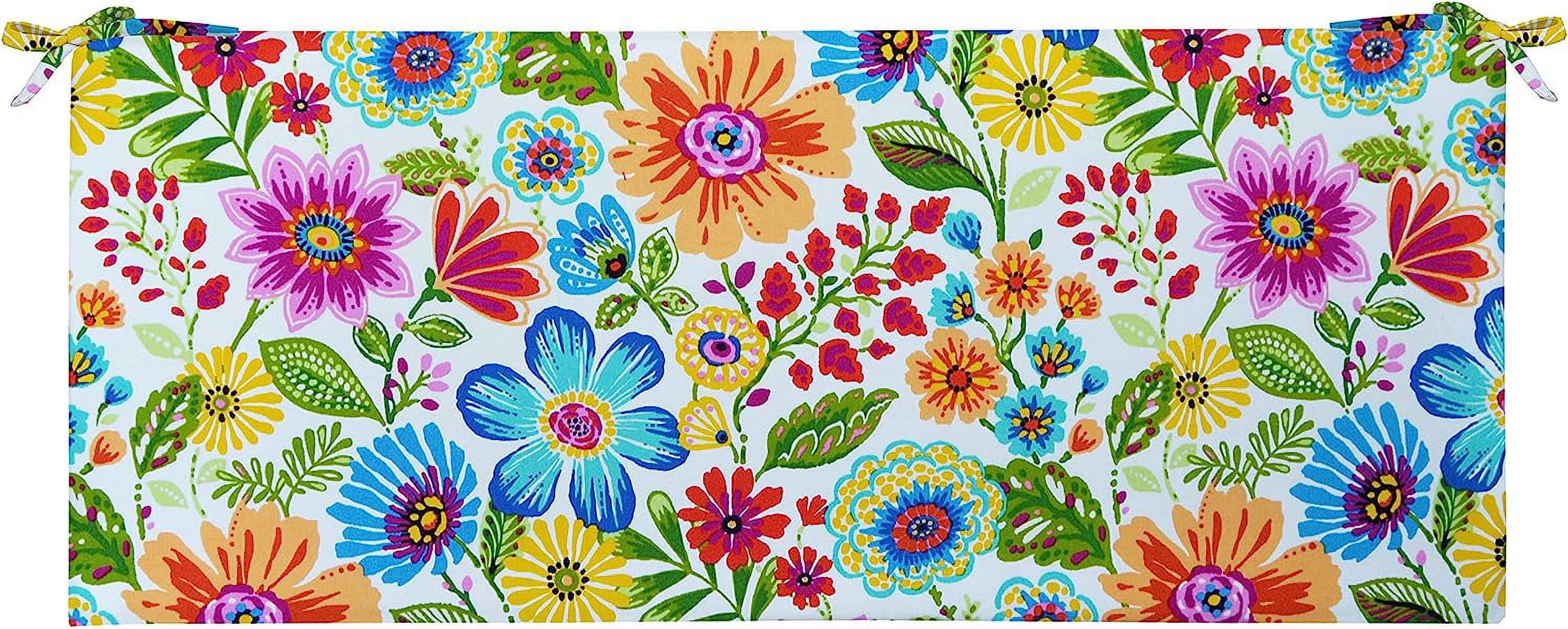 Indoor Outdoor 2" Foam Bench Cushion with Ties, (38" x 18" x 2") Choose ...