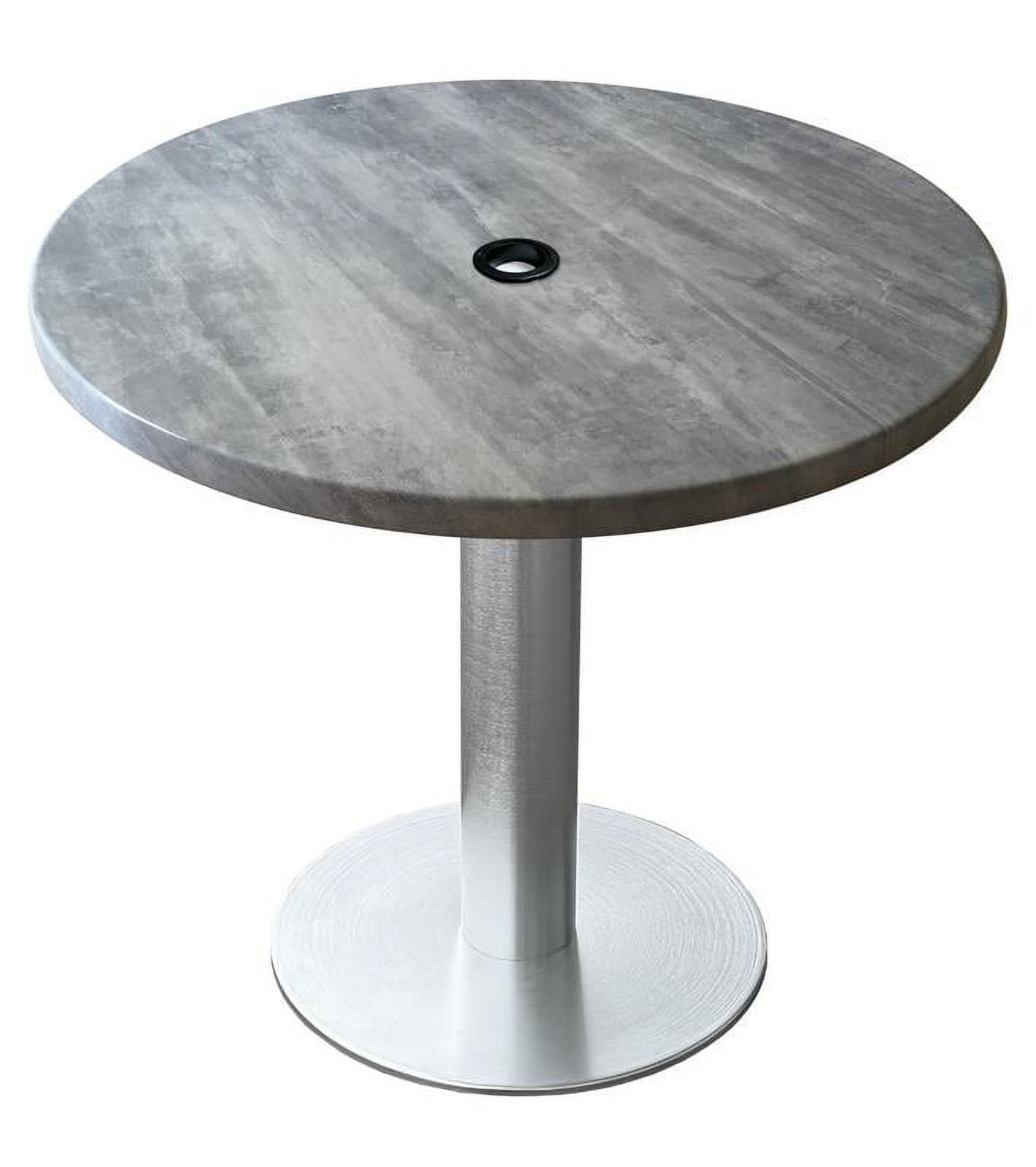 Indoor/Outdoor 30" Tall OD219 Brushed Aluminum Table Base with 18 ...