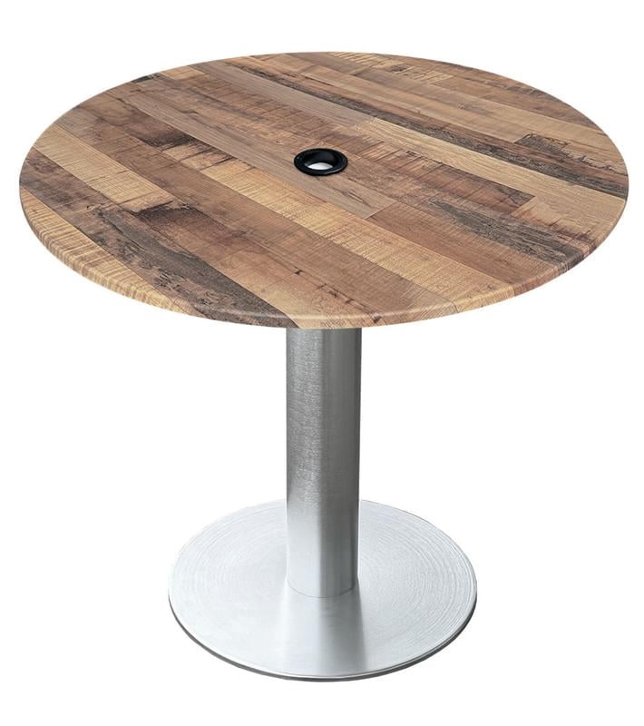 Indoor/Outdoor 30" Tall OD219 Brushed Aluminum Table Base with 18 ...