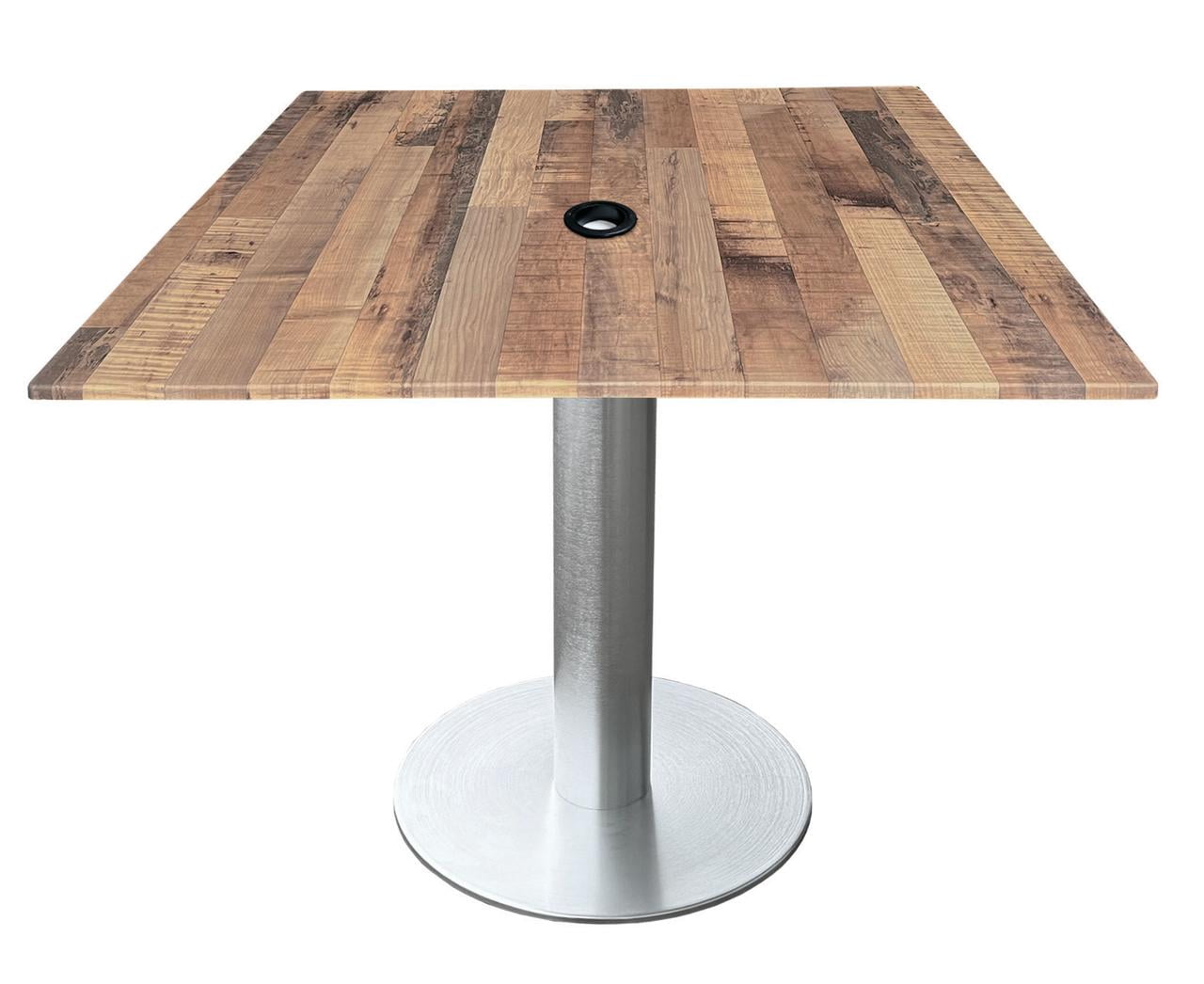 Indoor/Outdoor 30" Tall OD219 Brushed Aluminum Table Base with 18 ...