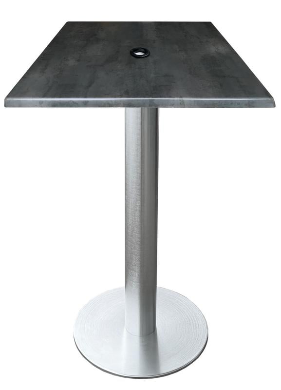 Indoor/Outdoor 36" Tall OD219 Brushed Aluminum Table Base with 18 ...