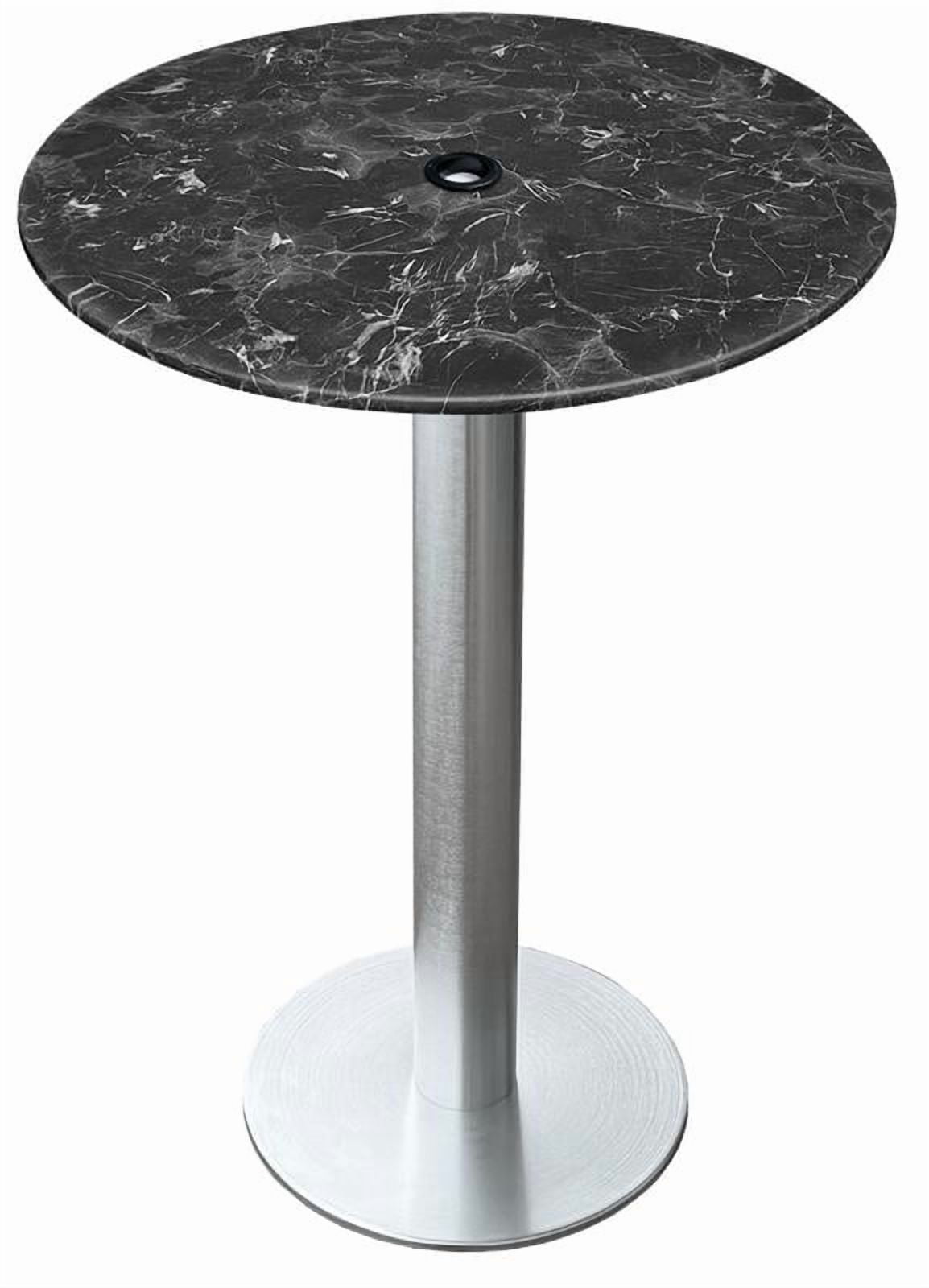Indoor/Outdoor 42" Tall OD219 Brushed Aluminum Table Base with 18 ...