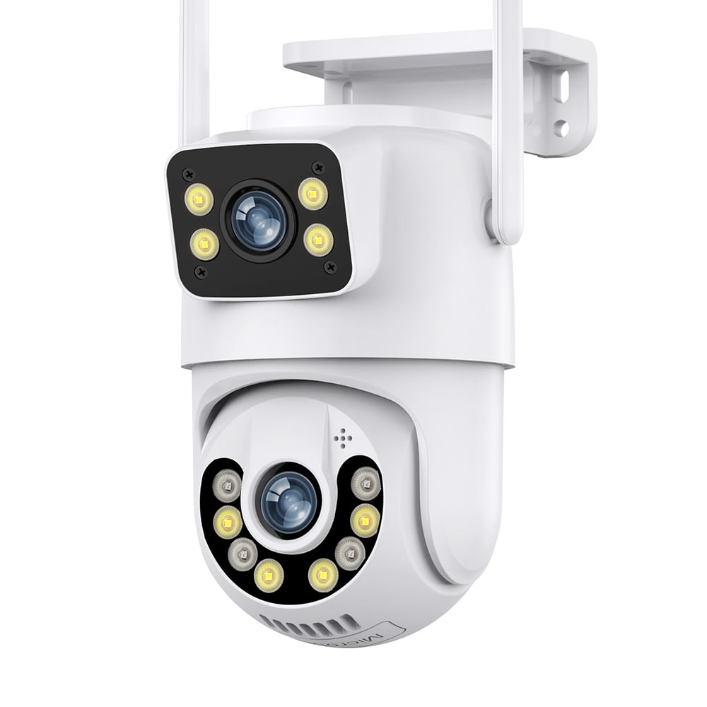 Indoor/Outdoor 4K Security Camera with Light Alarm,Color Night Vision,2 ...