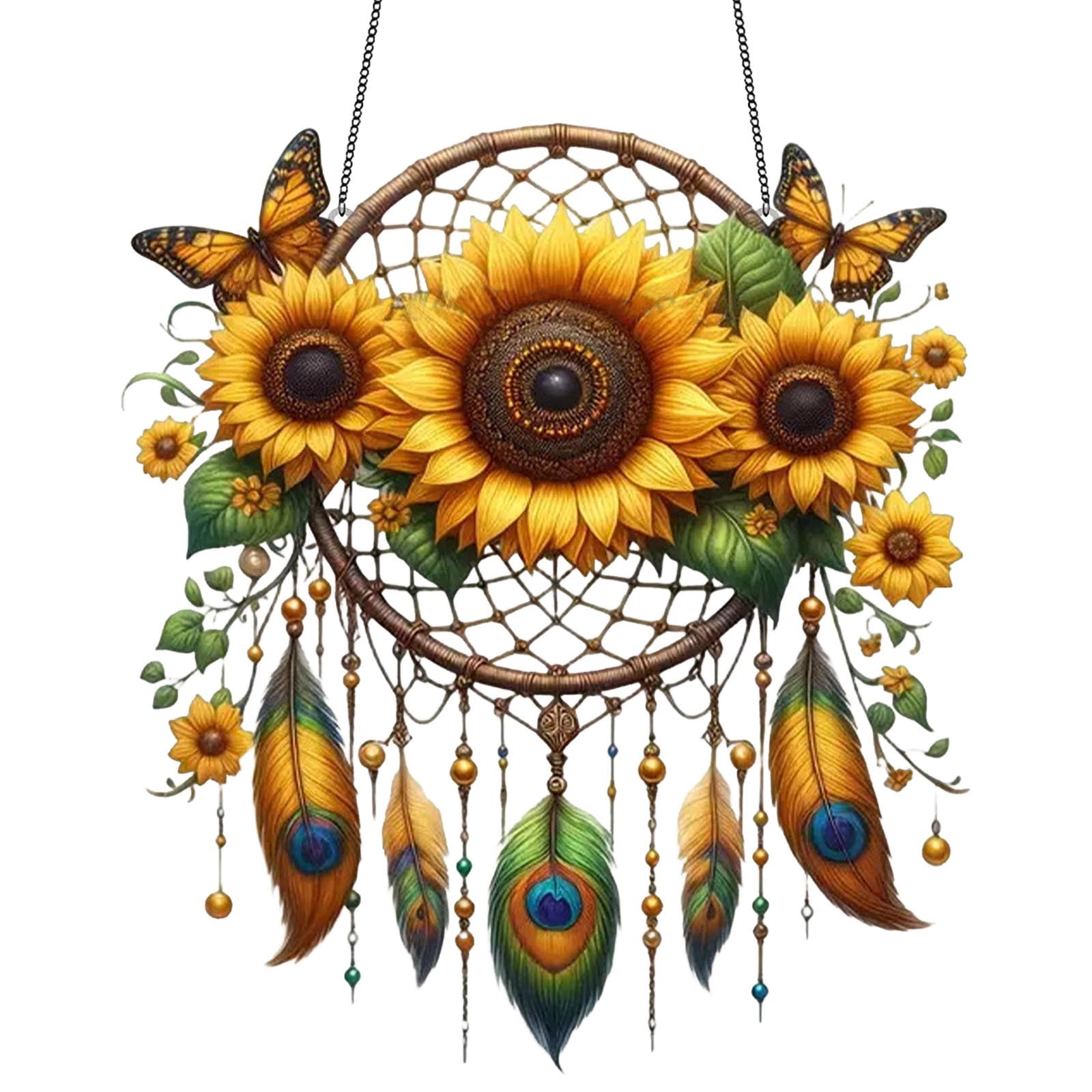 Indoor Outdoor Acrylic Dreamcatcher Hanging Light Catcher Decorative ...