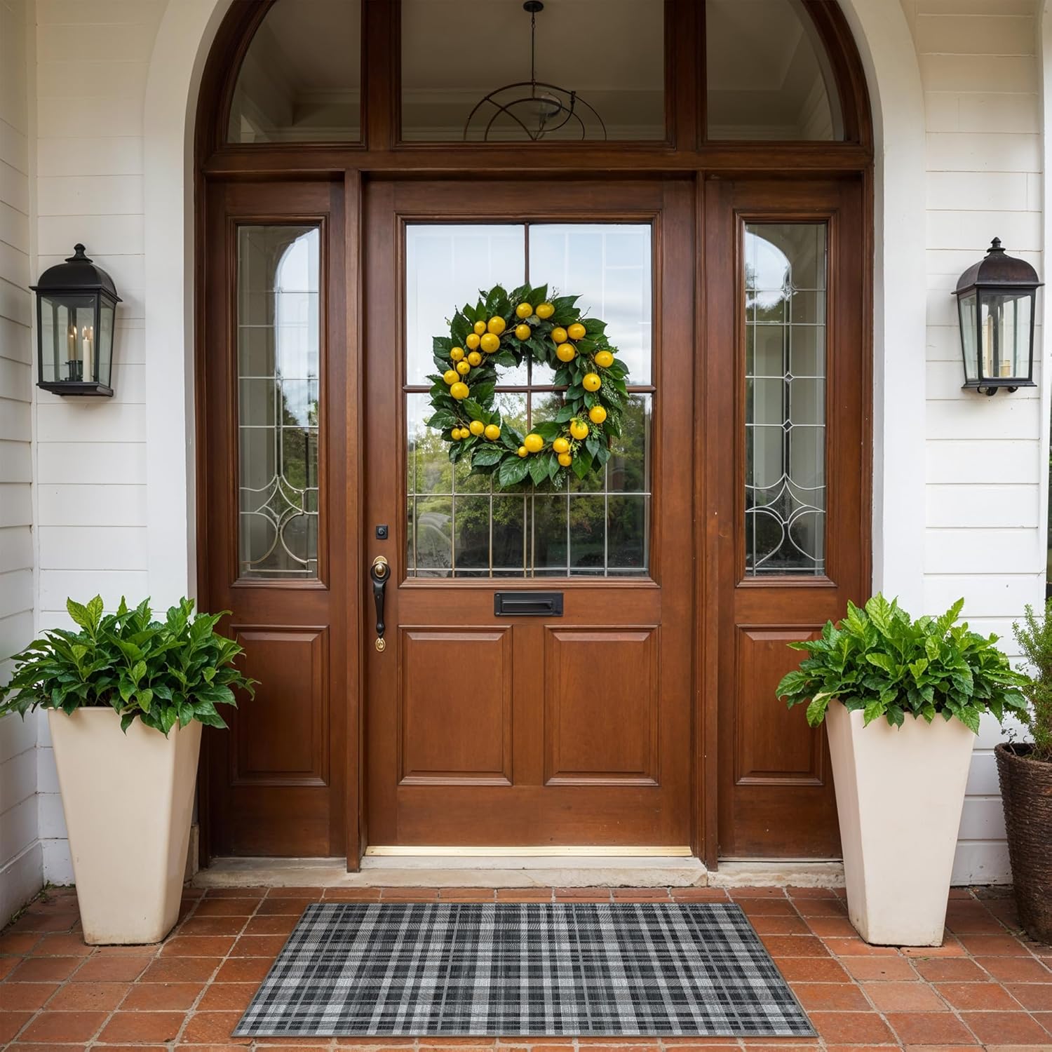Indoor Outdoor Area Rug 2.3'x3.6', Waterproof Non Shedding Front Door ...