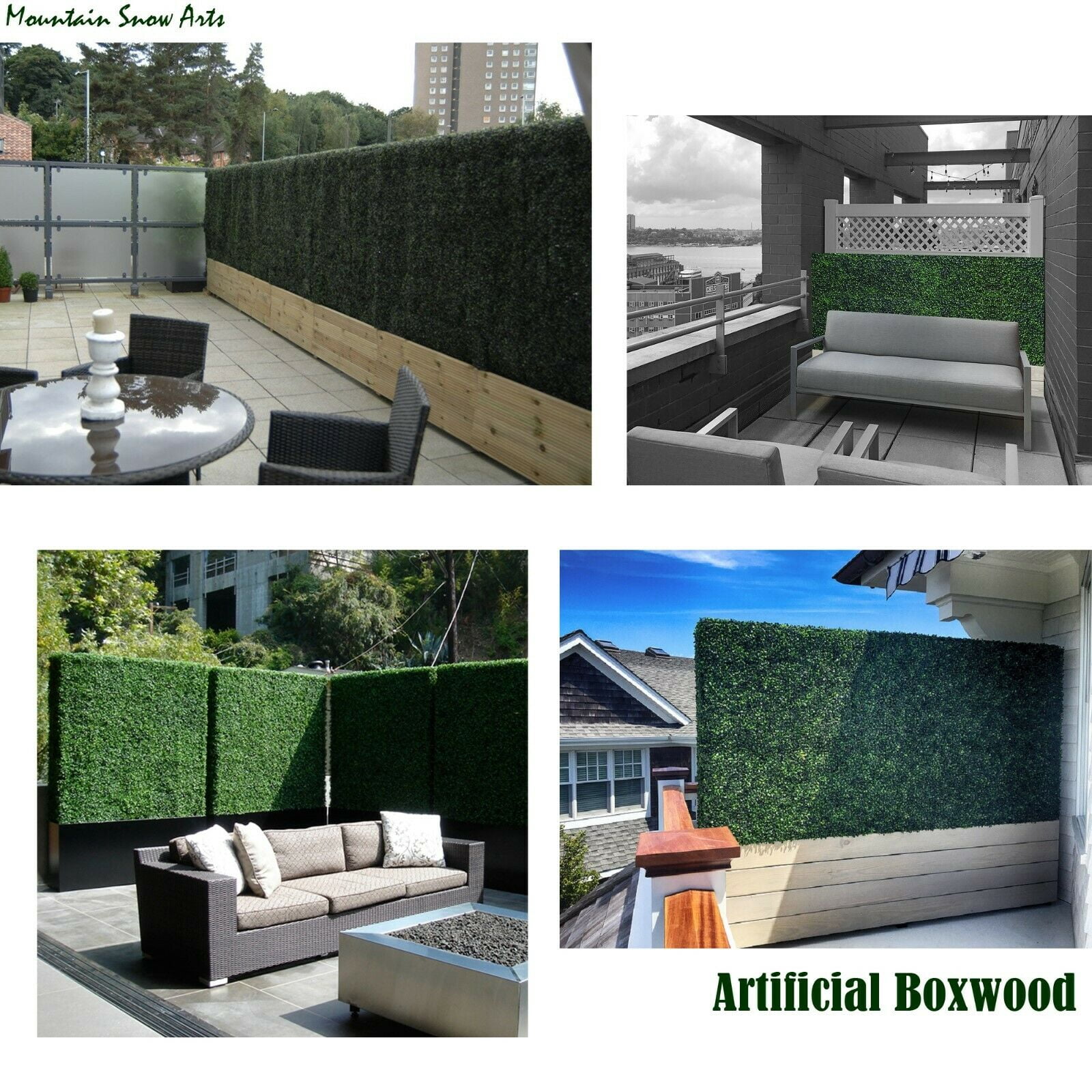 Indoor/Outdoor Artificial Hedge Artificial Plant Great Boxwood Ivy ...