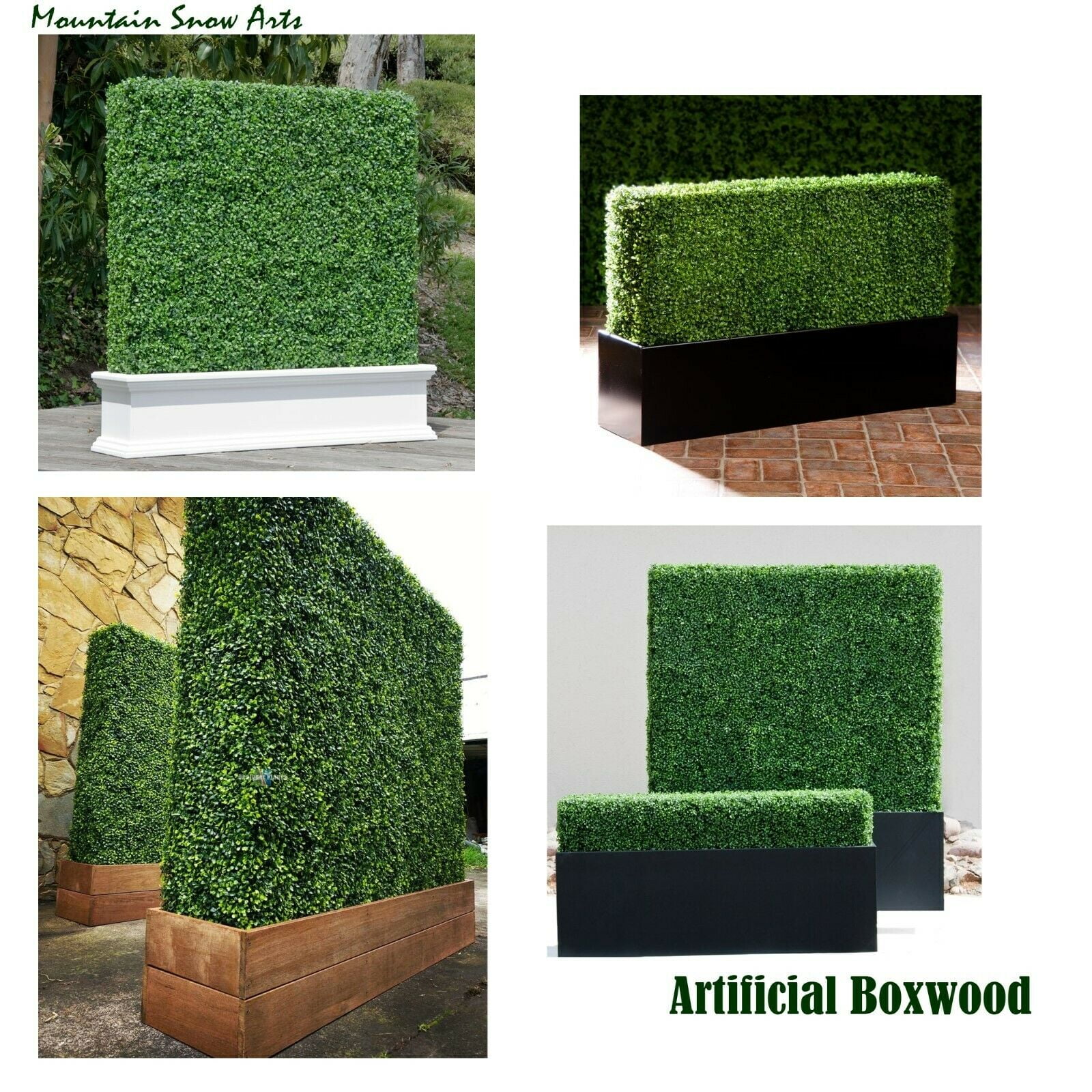 Indoor/Outdoor Artificial Hedge Artificial Plant Great Boxwood Ivy ...