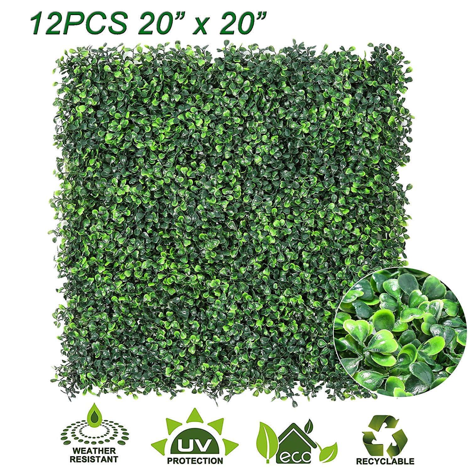 Indoor/Outdoor Artificial Hedge Artificial Plant Great Boxwood Ivy ...