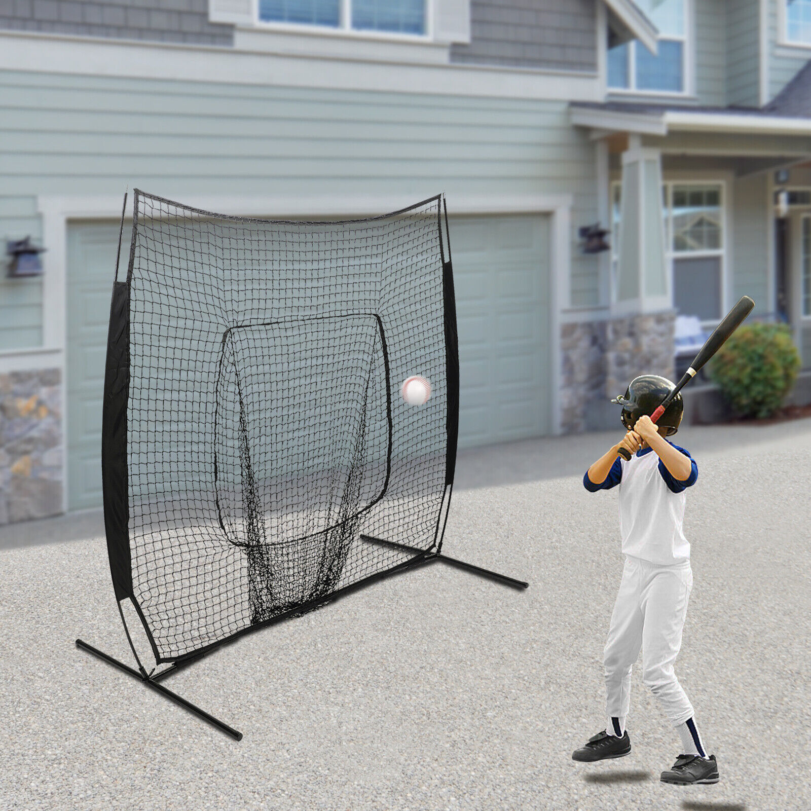 Indoor Outdoor Baseball Softball Hitting Backstop Practice Pitching Net ...