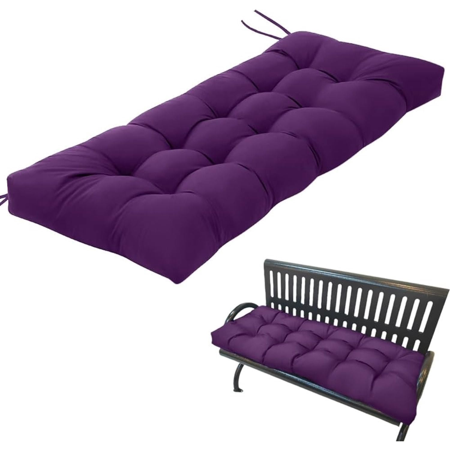 Indoor/Outdoor Bench Cushion Cotton Garden Furniture Loveseat Cushion ...
