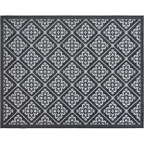 Indoor Outdoor Classic Flatweave Area Rug, Stain & UV Resistant Carpet ...