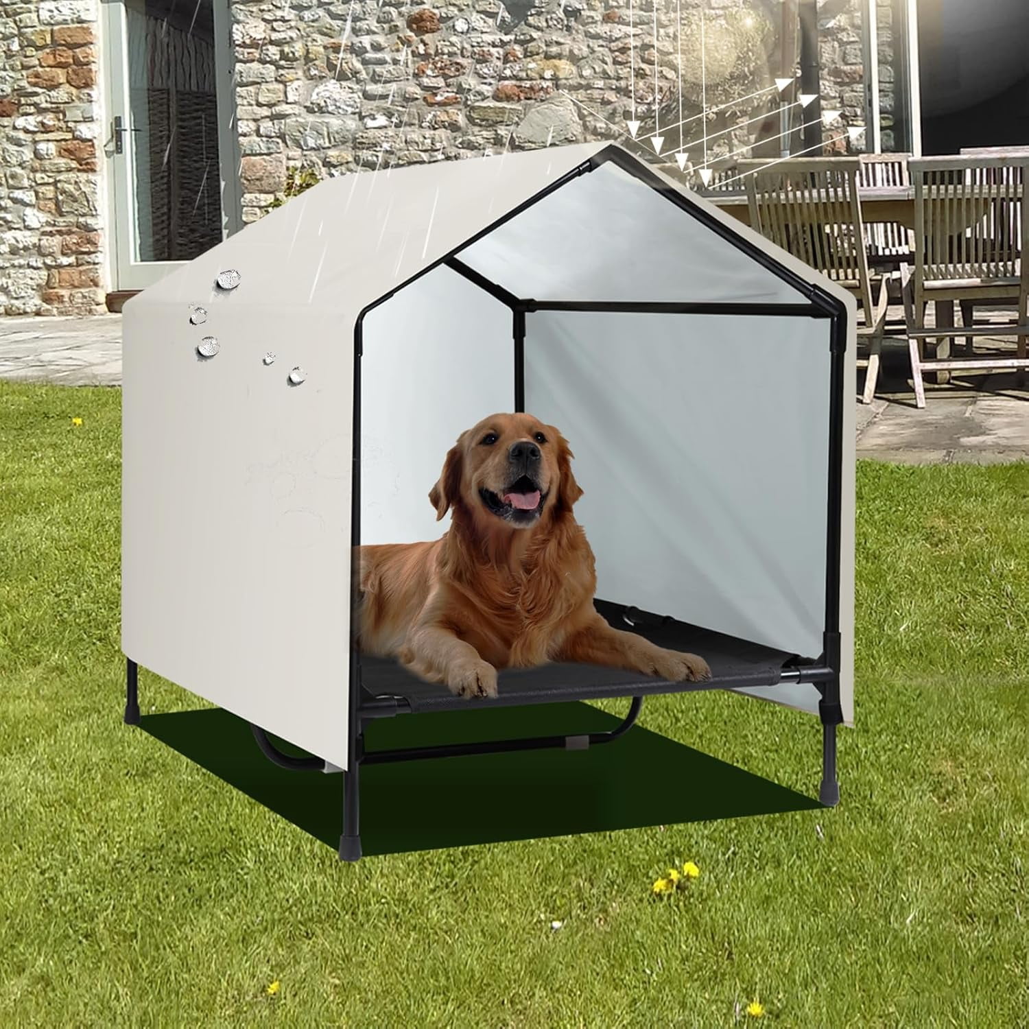 Indoor Outdoor Dog House Large Breed | Medium Large Dog House Outdoor ...