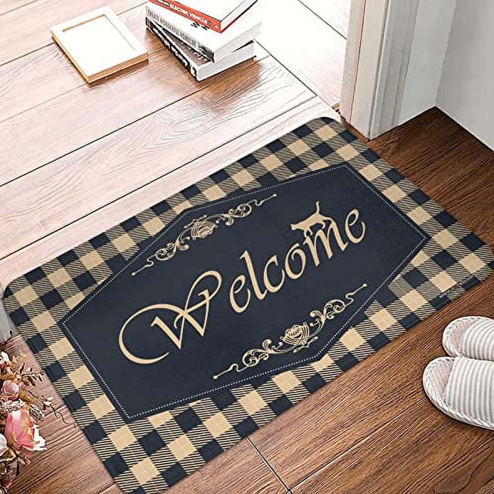 Indoor Outdoor Doormat Cute Cat Welcome Doormat Decor Non Slip Floor ...