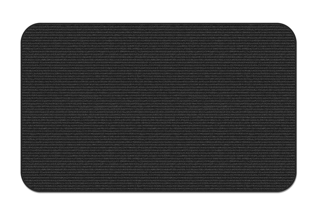 Indoor/Outdoor Double-Ribbed Carpet Area Rug with Skid-Resistant Rubber ...