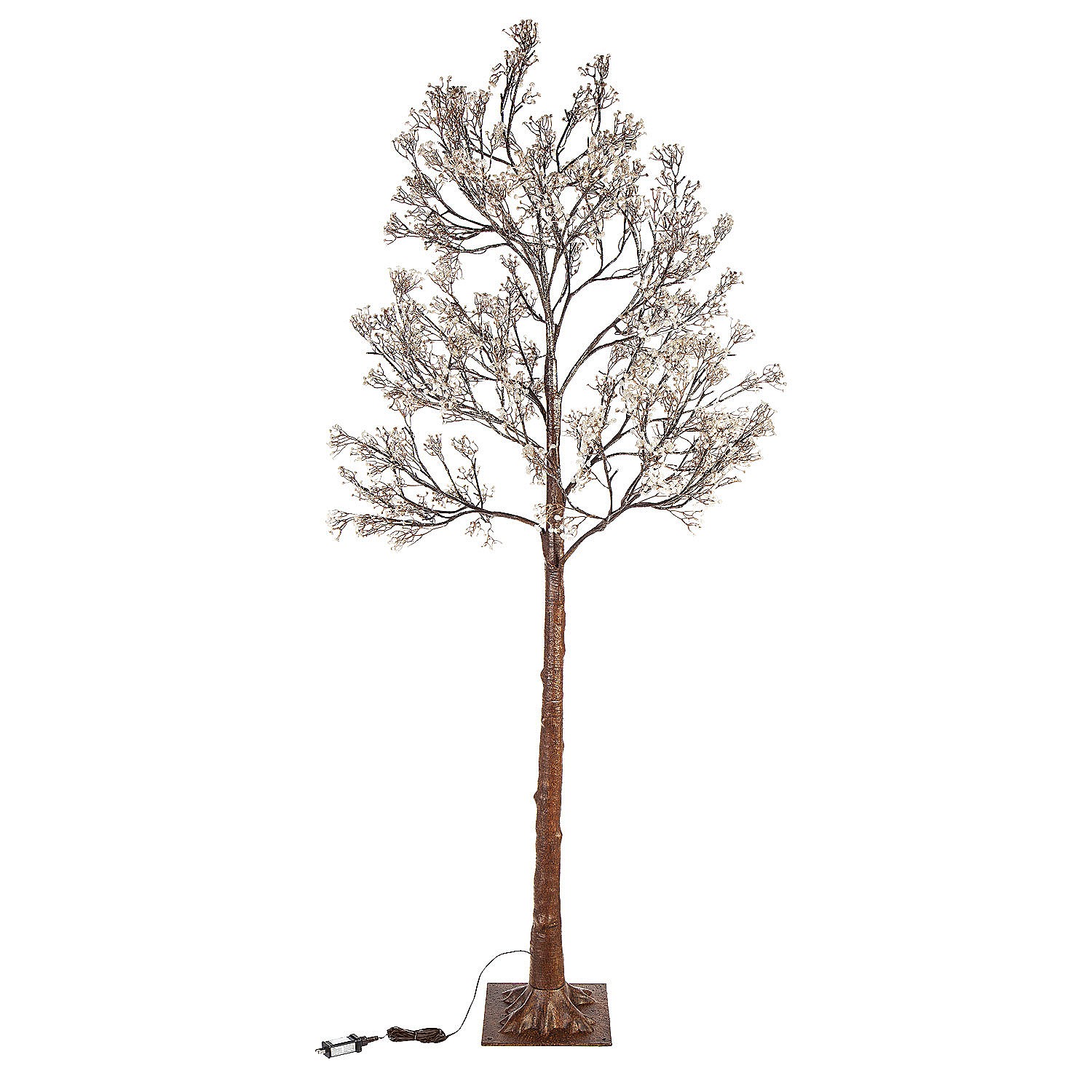 Indoor/Outdoor Electric Lighted Faux Gypsophila Twig Tree, 6' Tall ...