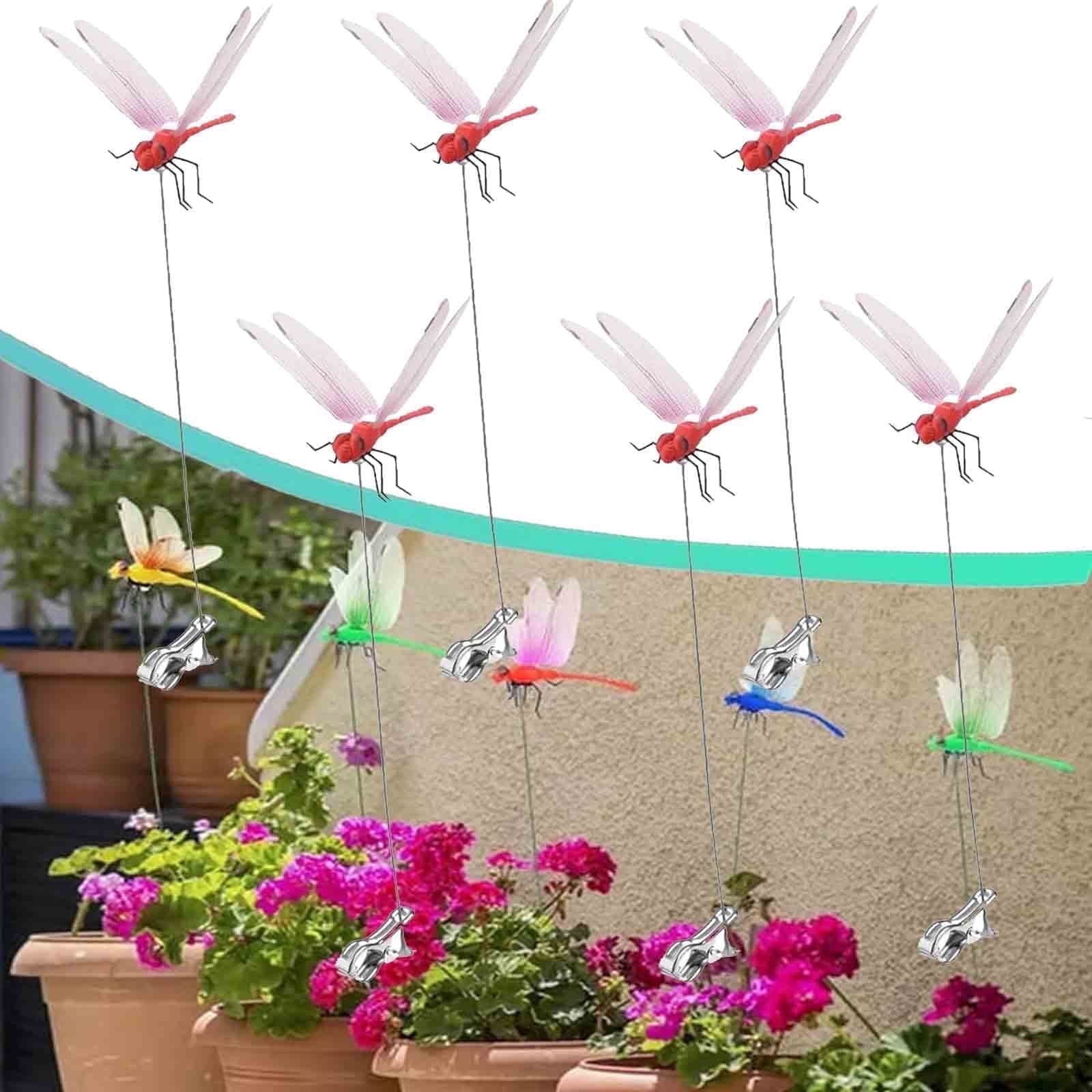 Indoor & Outdoor Fake Dragonfly Rod Clip, Dragonfly Clip Bug Repellent ...