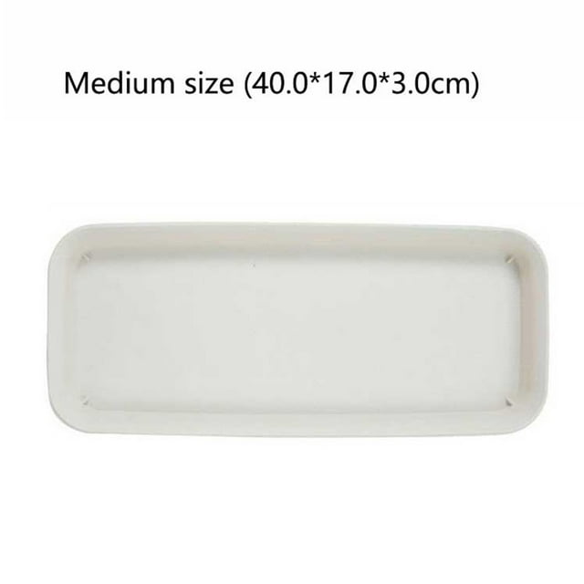 Indoor Outdoor Flower Pot Plant Saucer Drip Trays Resin Rectangle Plate ...