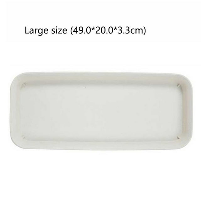 Indoor Outdoor Flower Pot Plant Saucer Drip Trays Resin Rectangle Plate ...