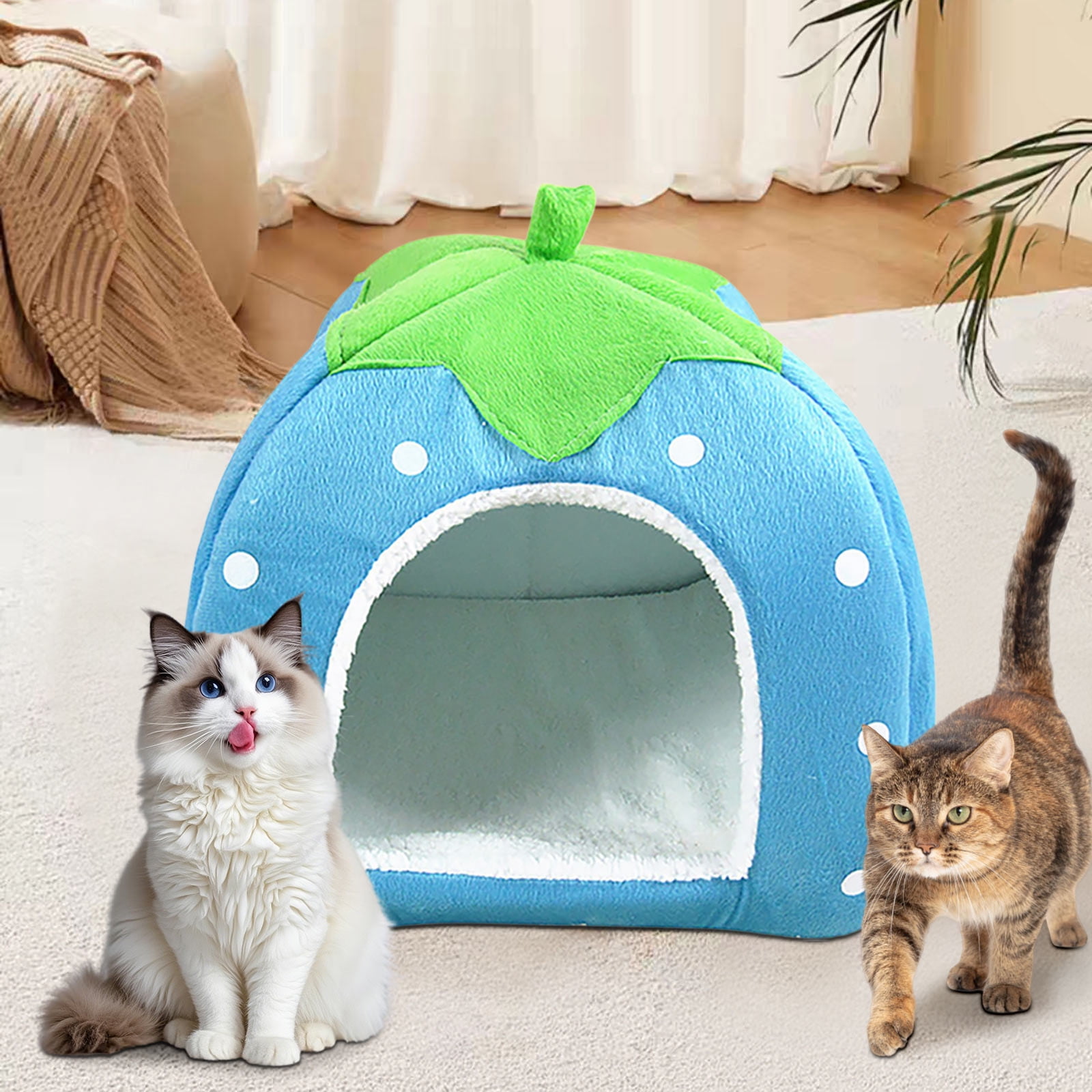 Indoor Outdoor Foldable Pet House | Warm Padded Cat Dog Shelter | Yurt ...