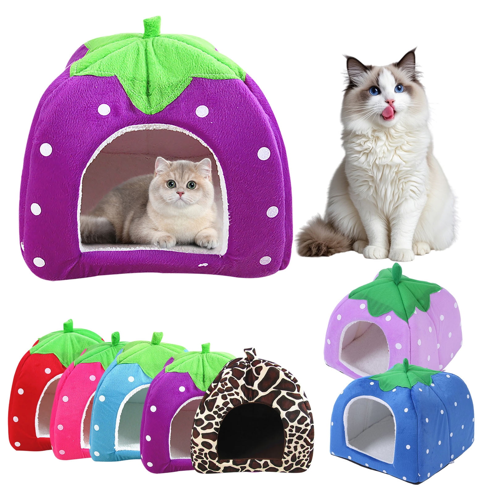 Indoor Outdoor Foldable Pet House | Warm Padded Cat Dog Shelter | Yurt ...