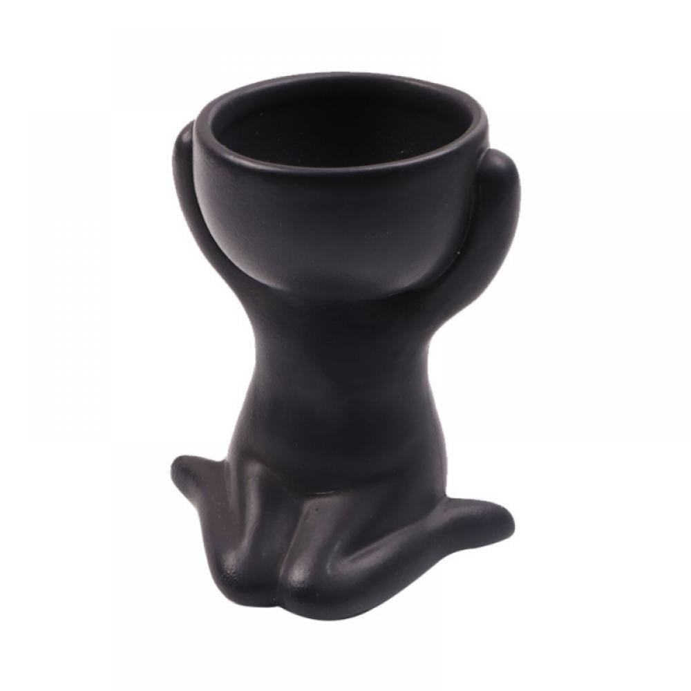 Indoor Outdoor Human Shaped Planter Pot Ceramic Succulent Planter Vase ...