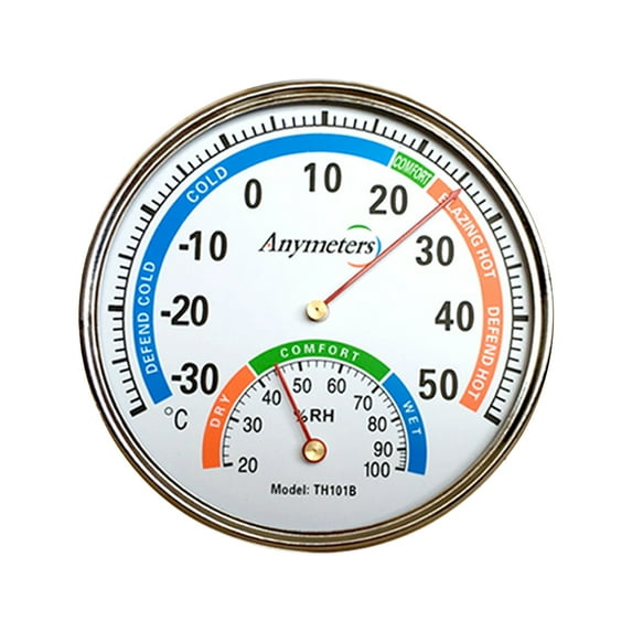 Indoor Outdoor Hygrometer Thermometer Round Weather Temperature ...