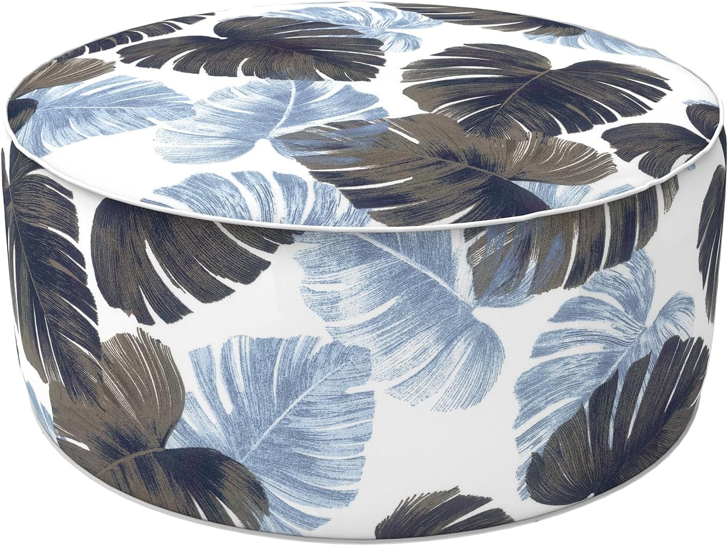 Indoor/Outdoor Inflatable Ottoman, All Weather Round Footrest Stool D21 ...