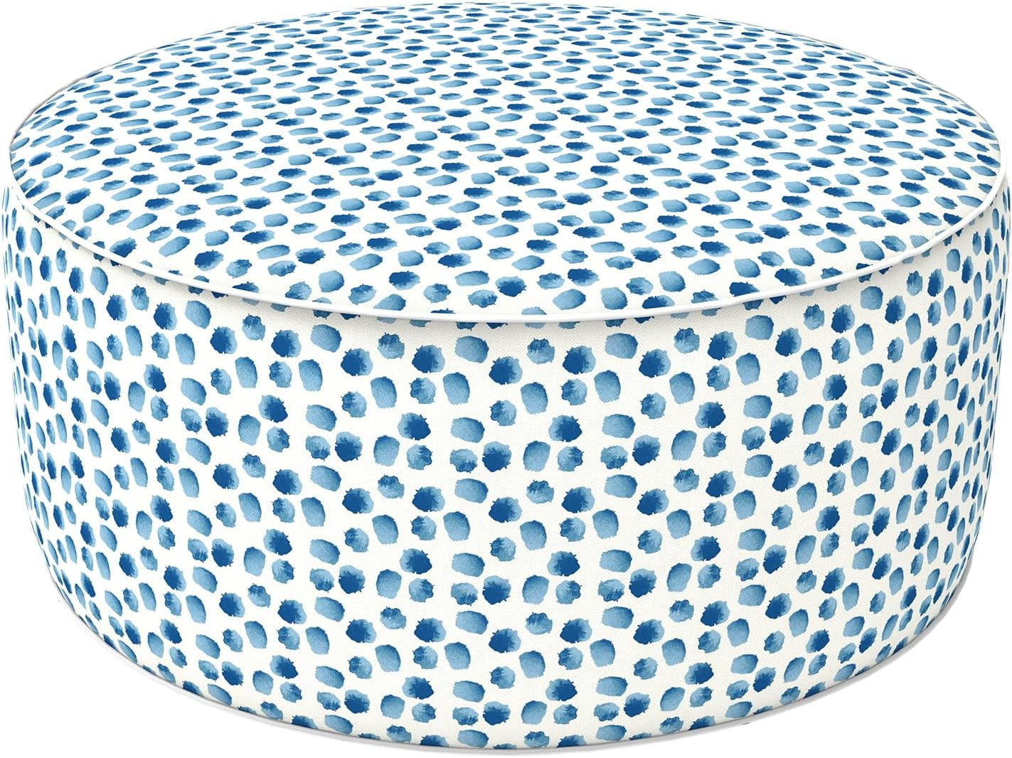 Indoor/Outdoor Inflatable Ottoman, D31 X H14 Inch Large Round Ottoman ...