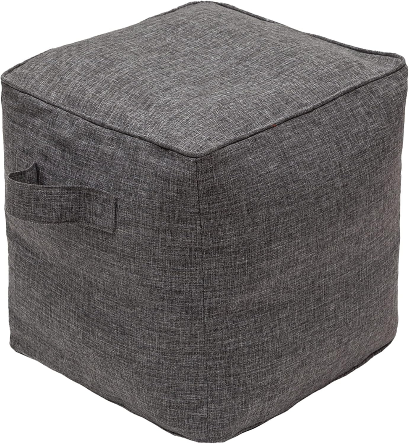 Indoor/Outdoor Inflatable Stool, Ottoman Pouf Cube 16",All Weather Foot ...