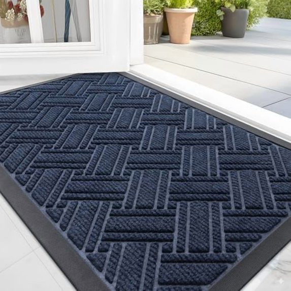 Indoor Outdoor Mat, Sturdy Natural Rubber Floor Mat, Non Slip Low ...