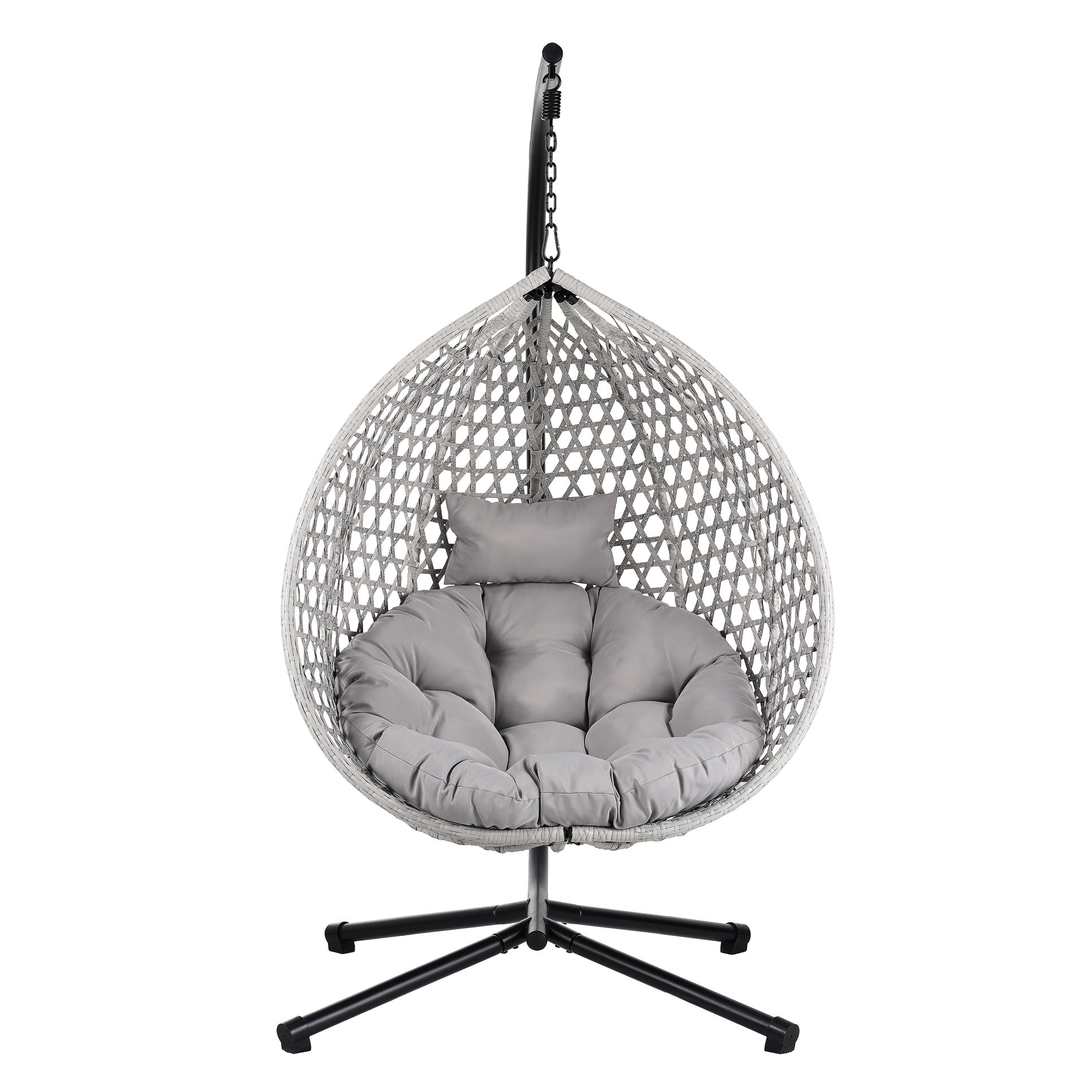 Indoor & Outdoor Merry Hanging Lounge Chair - Iron Construction, Pe ...