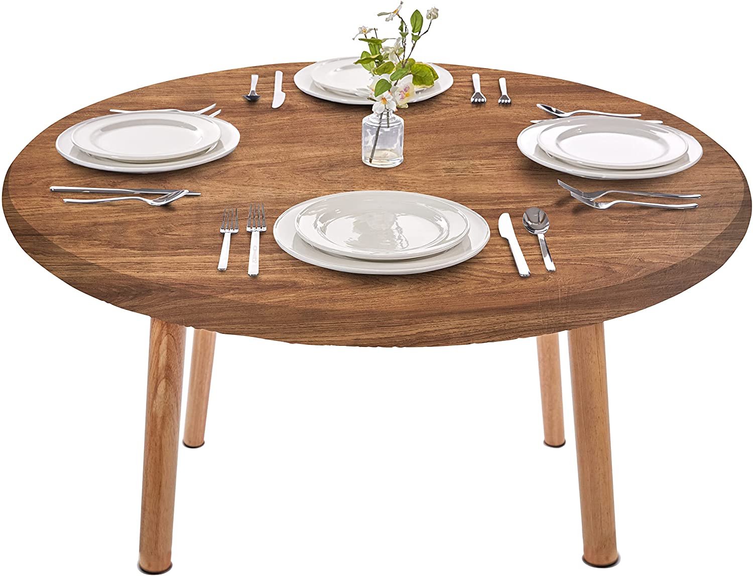 LAMINET Deluxe Elastic Edged Flannel Backed Vinyl Fitted Table Cover ...