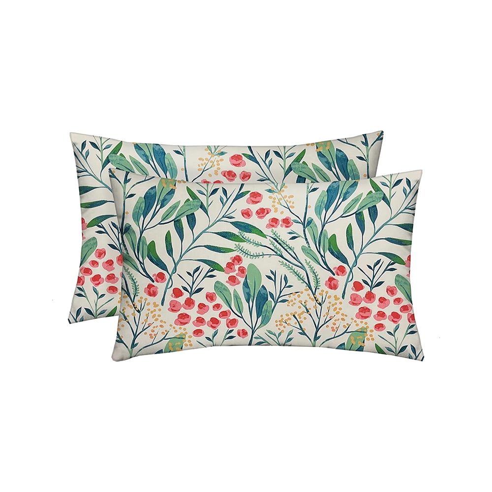 Indoor Outdoor Pillow, Rectangle Decorative Patio Lumbar Toss Throw ...
