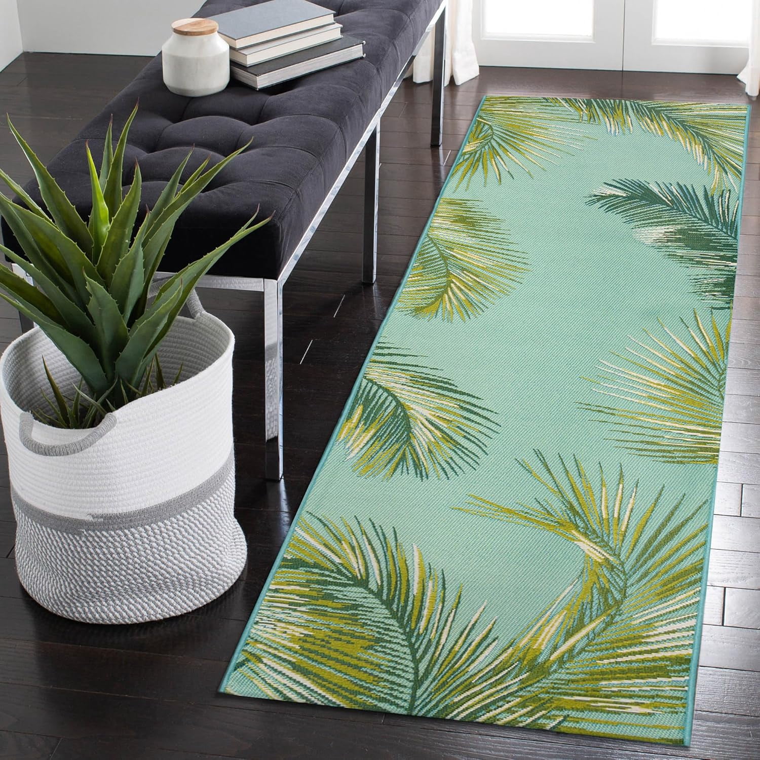 Indoor/Outdoor Power Loomed Synthetic Blend Low Profile Area Rug ...