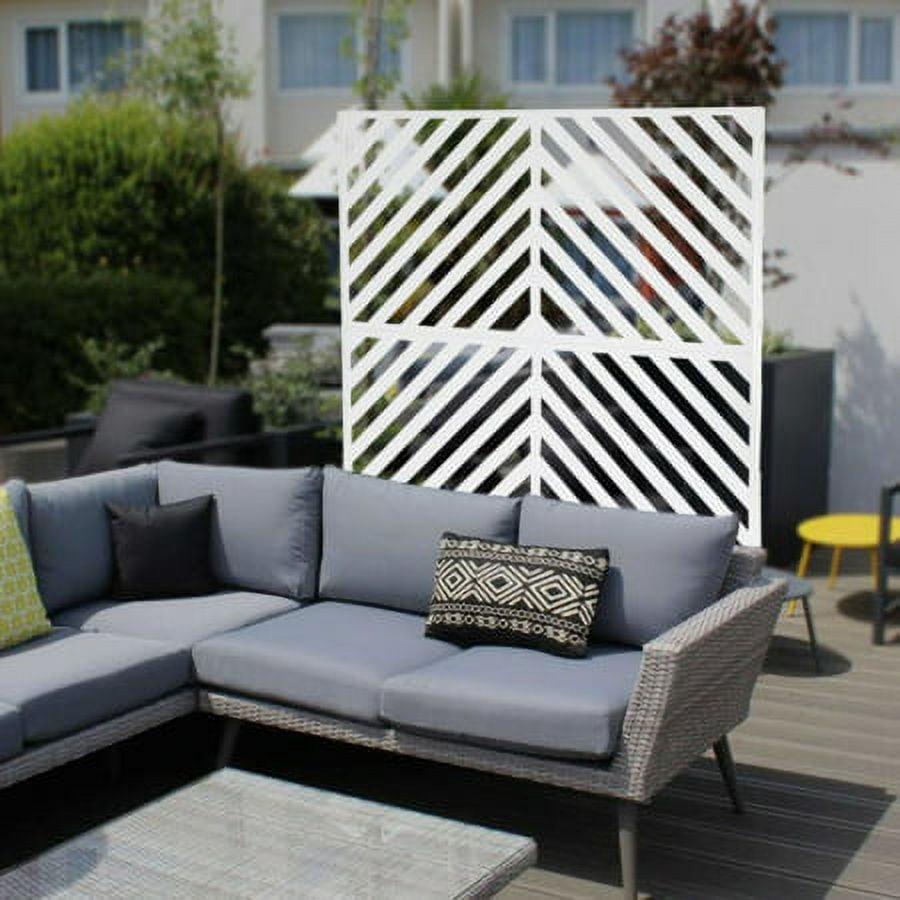 Indoor Outdoor Privacy Screen Decorative Panels Planter Wall White ...