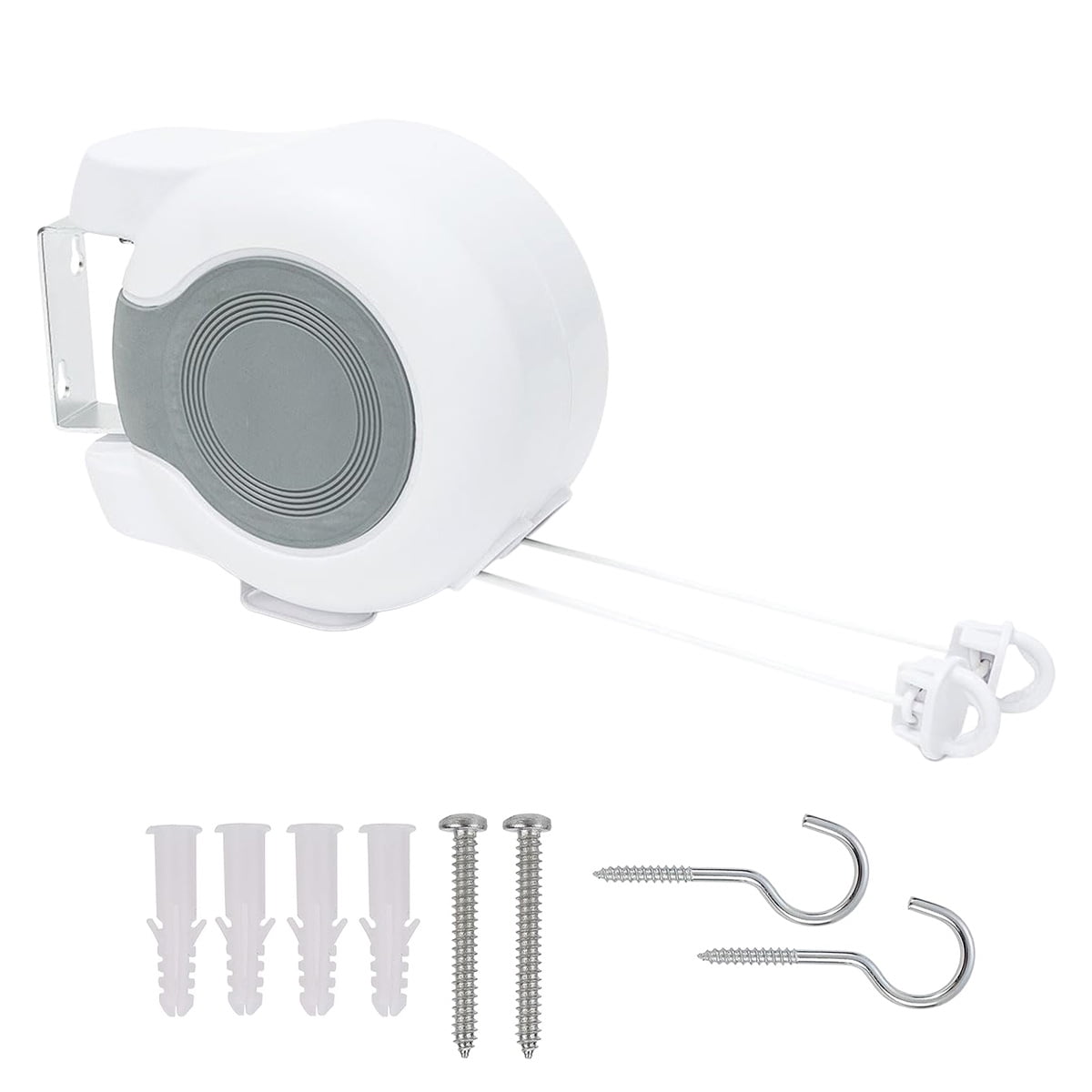 1 pcs(White)Portable Adjustable Indoor/Outdoor Retractable Clotheslines ...