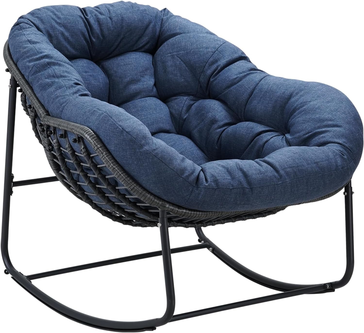 Indoor & Outdoor Rocking Chair, Oversized Rattan Royal Rocking Chair ...