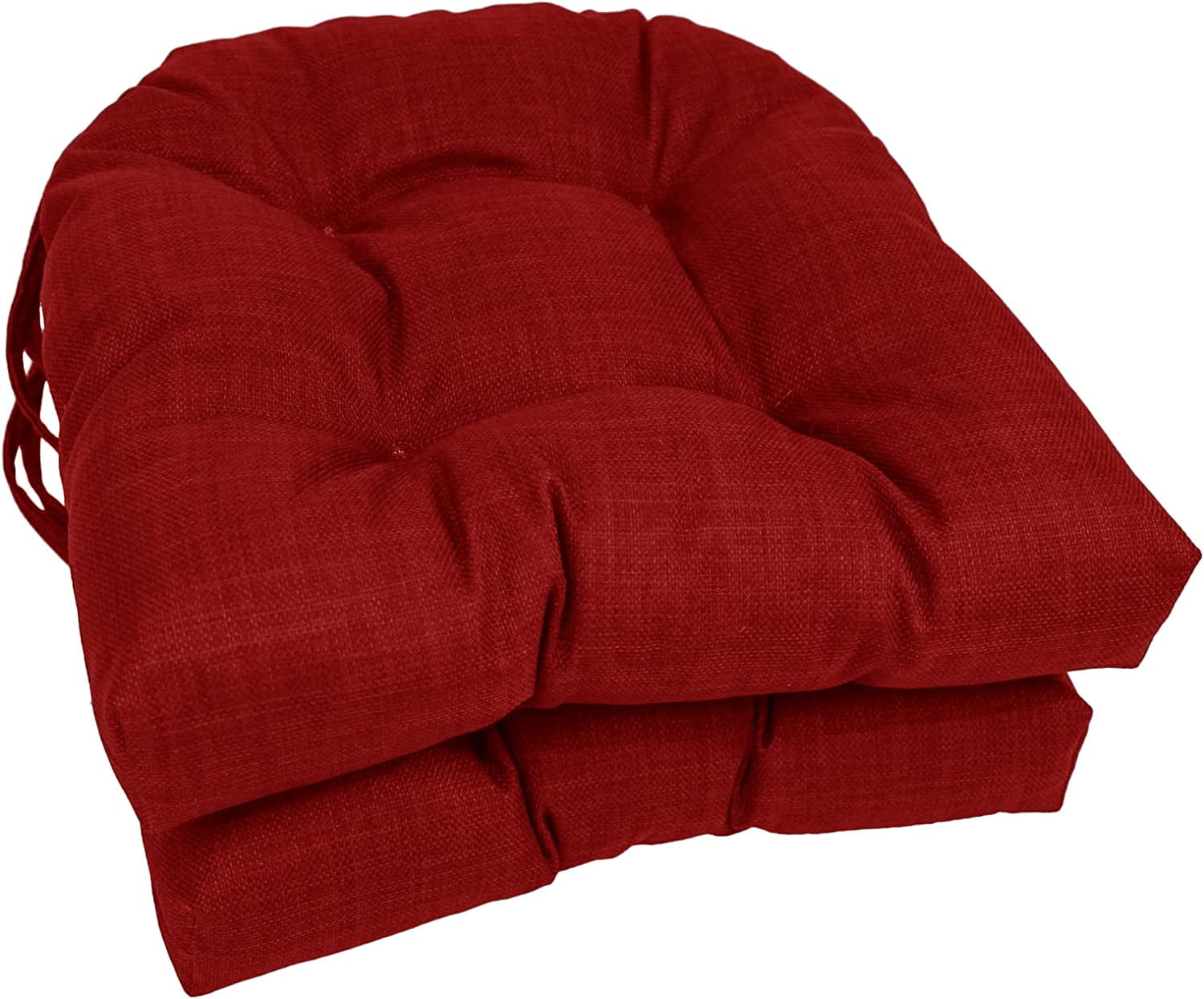 Indoor/Outdoor Rounded Back Chair Cushion, 16" x 16", Paprika 2 Count ...