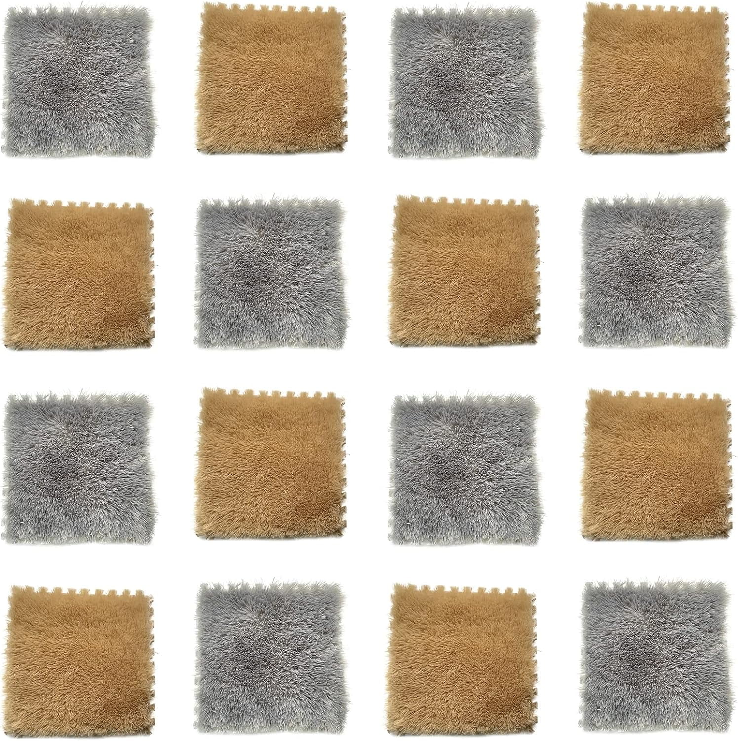 Indoor Outdoor Rugs 16Pcs/Set Puzzle Carpet Patchwork Freely Matching ...