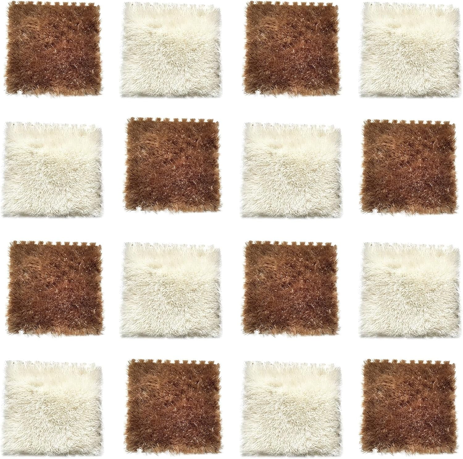 Indoor Outdoor Rugs 16Pcs/Set Puzzle Carpet Patchwork Freely Matching ...