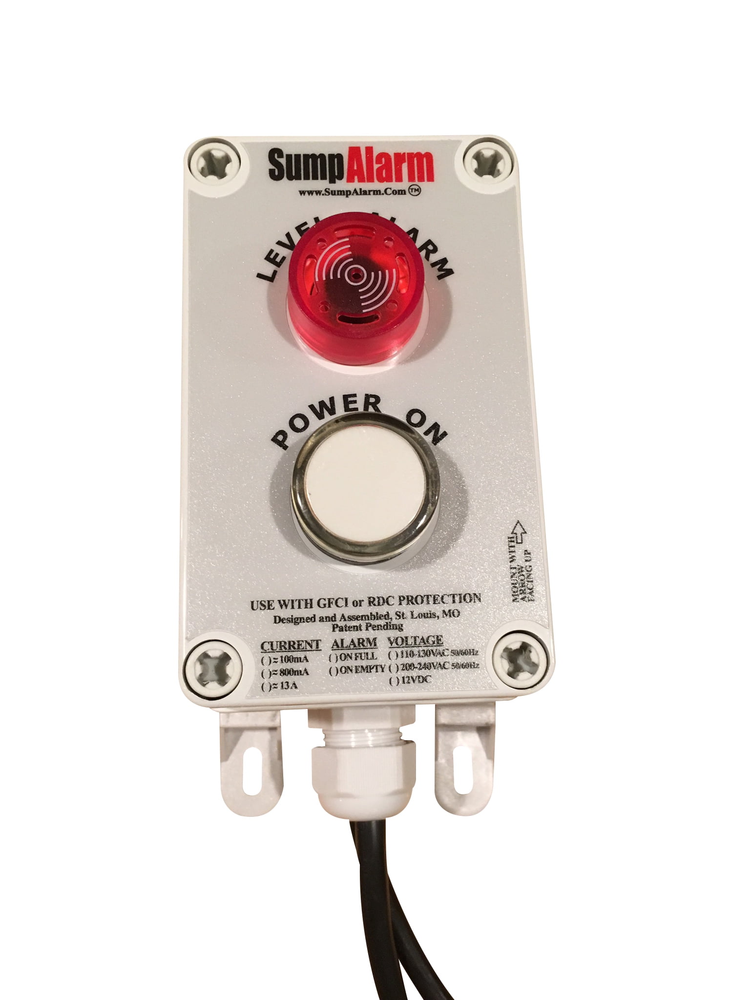 Indoor/Outdoor, Sewage/Septic High Water Alarm with Power Indicator LED ...