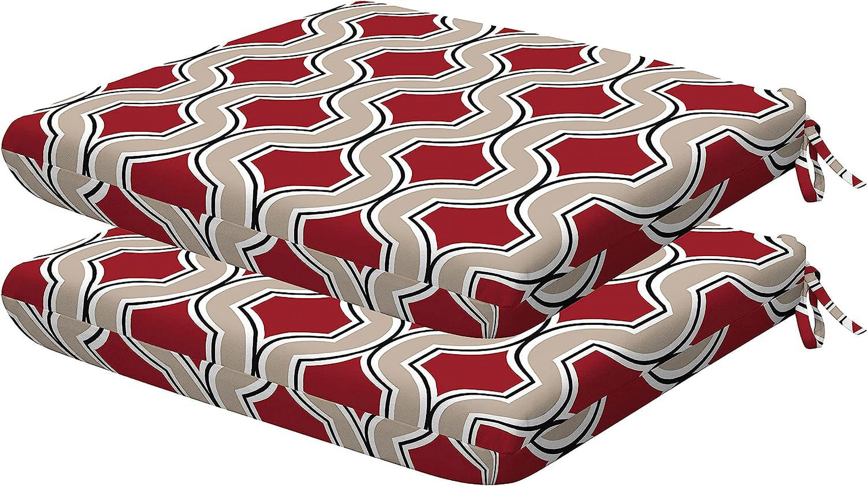 Indoor/Outdoor Soraya Scarlet Red Universal Seat Cushion: Recycled ...