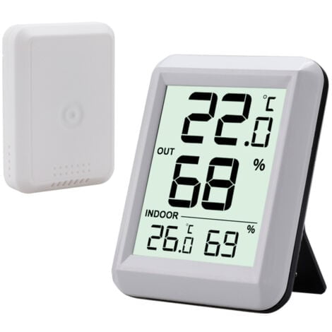 Indoor and Outdoor Thermometer, Connected Thermometer with Wireless ...