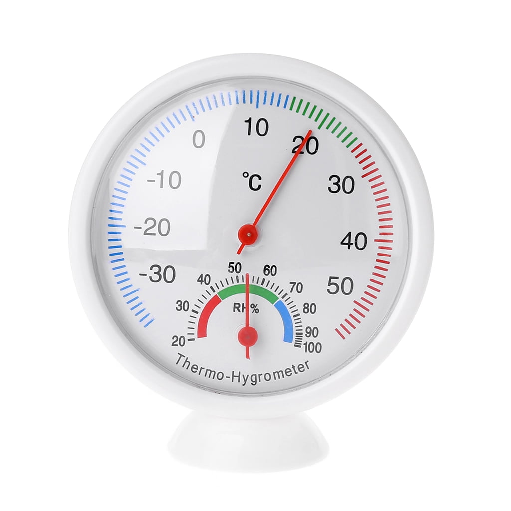 Indoor Outdoor Thermometer Humidity Meter Clock-shaped Temperature ...