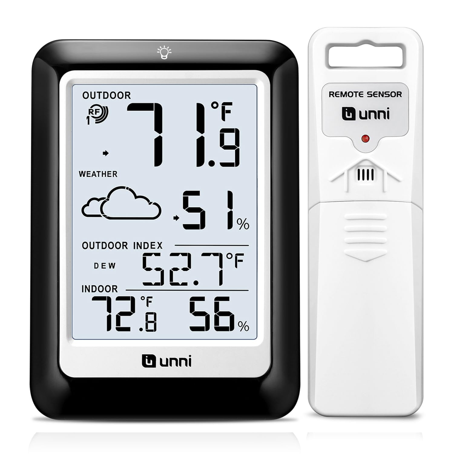 Indoor Outdoor Thermometer Hygrometer JKF25 Wireless Weather Station ...