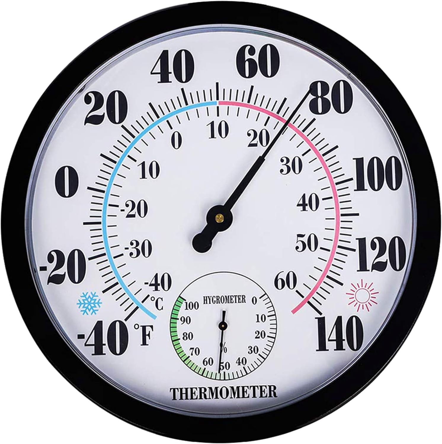 Indoor Outdoor Thermometer Hygrometer - Waterproof Hanging Wall ...