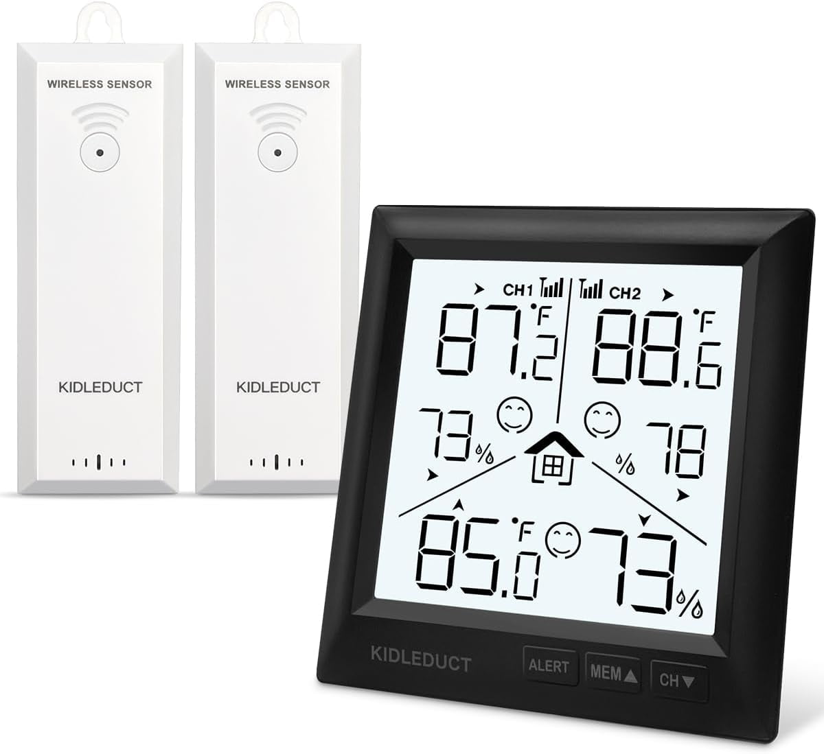 Indoor Outdoor Thermometer Wireless Battery Powered, High Precision ...