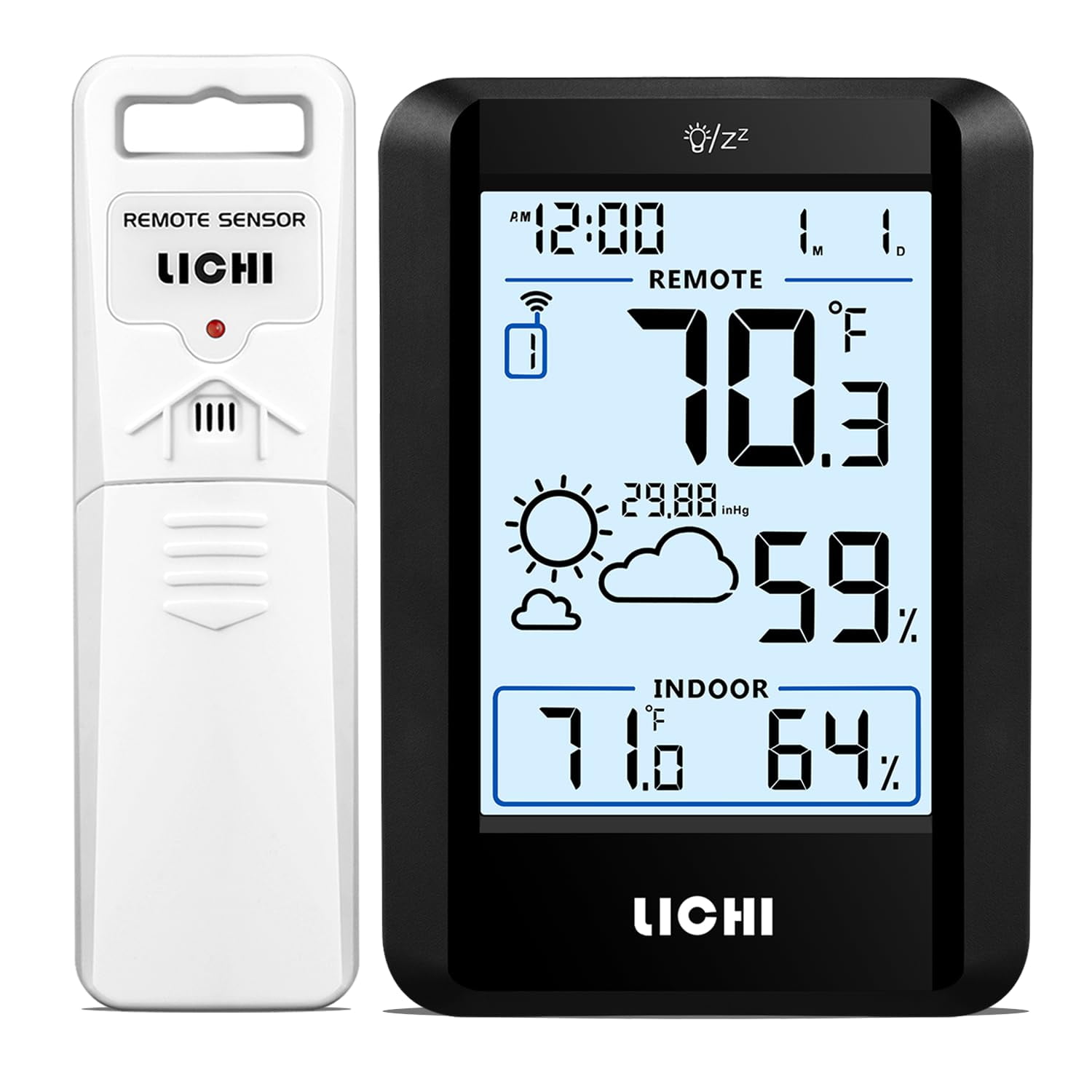 Indoor Outdoor Thermometer Wireless Weather Station Inside Outside ...