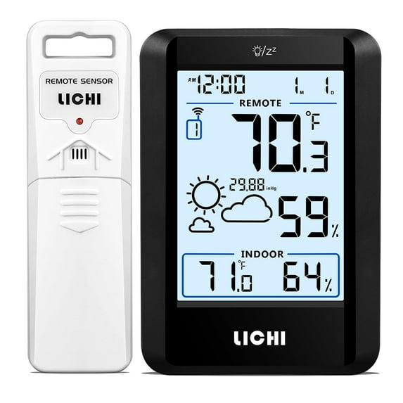 Indoor Outdoor Thermometer Wireless Weather Station Inside Outside ...